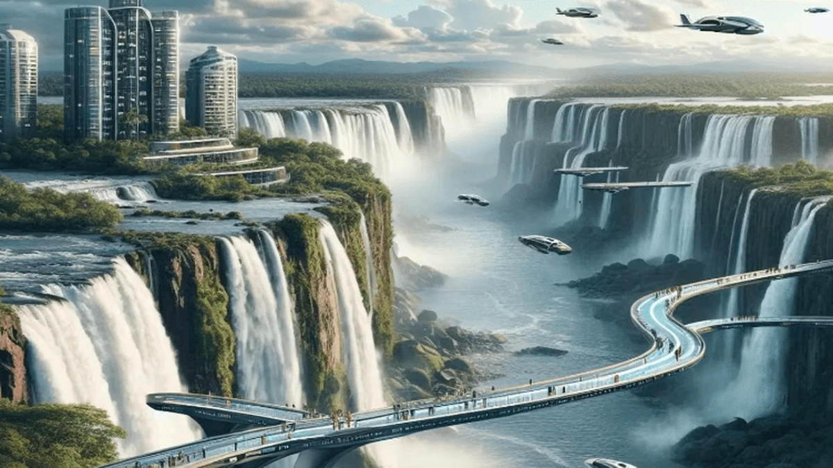En imágenes: así se verán las Cataratas del Iguazú en 100 años, según IA