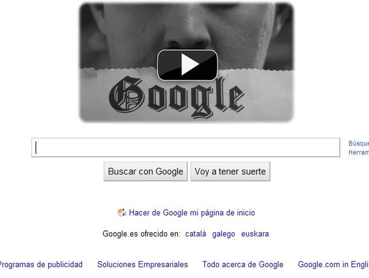 Google convierte su logo en una pelí­cula de Charles Chaplin