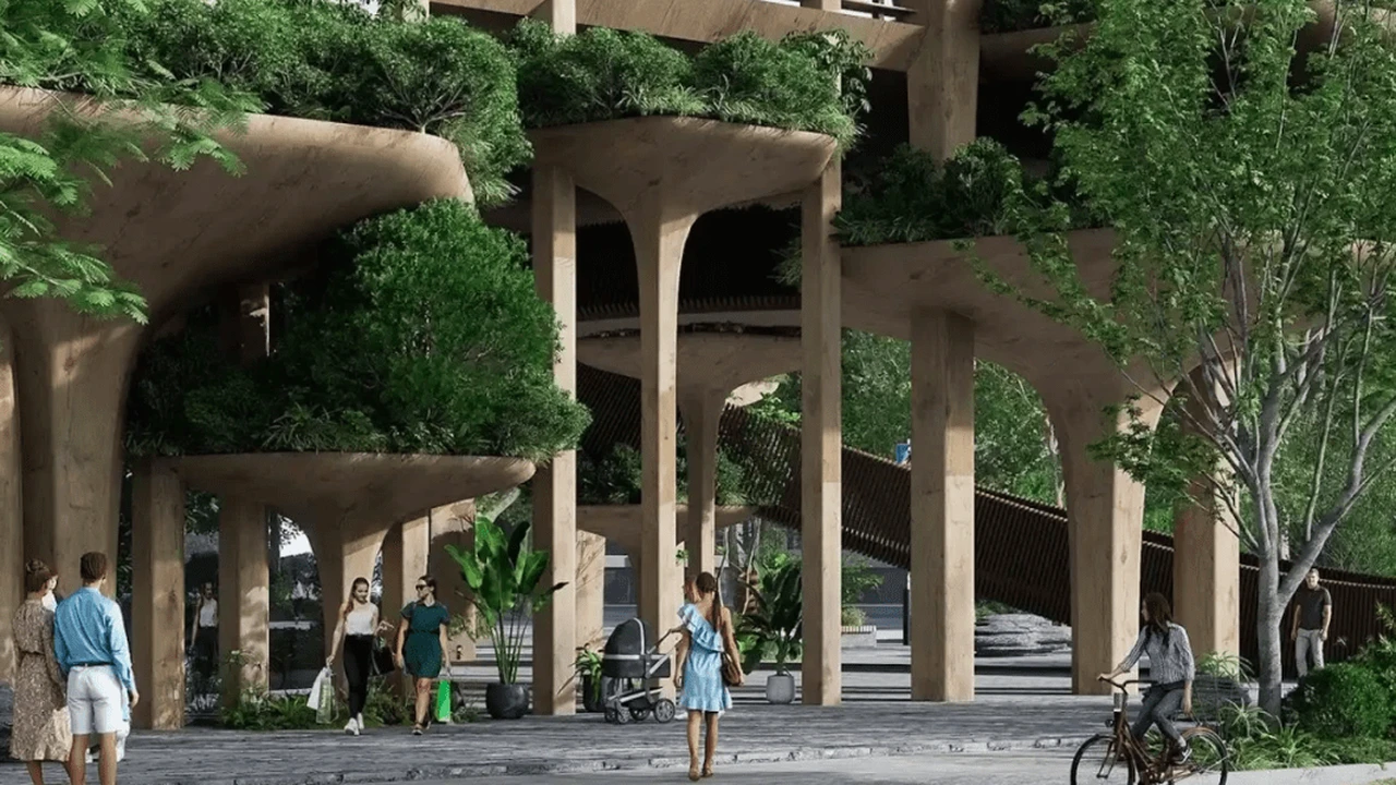 Torre Urupê, el nuevo edificio con forma de hongo que busca ser ecológico