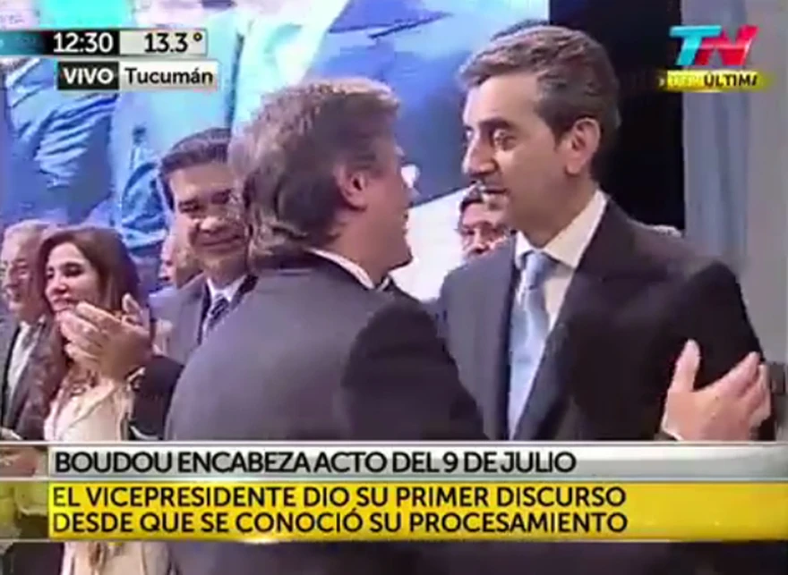 Boudou y Randazzo: el momento de un saludo incómodo en el acto por el ...