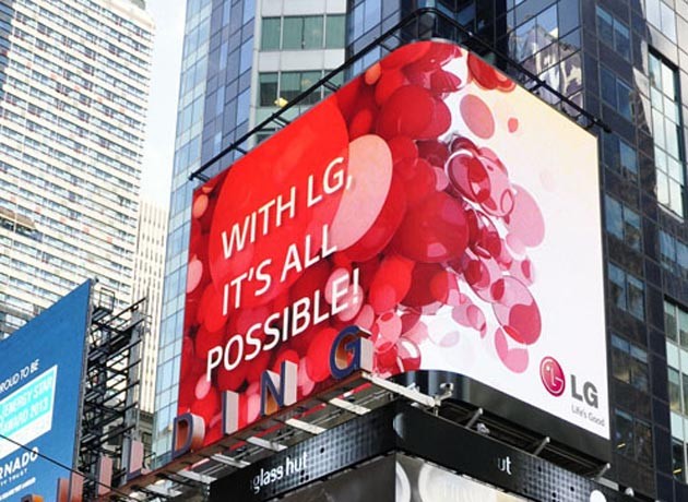 LG reveló su nuevo slogan global con una campaña en Times Square