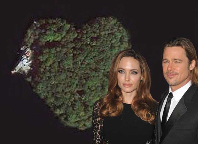 Angelina Jolie compró una isla en forma de corazón para Brad Pitt